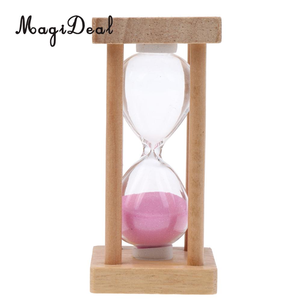 Magideal 5 minuter trä kvadratisk ram timglas sand... – Vicedeal