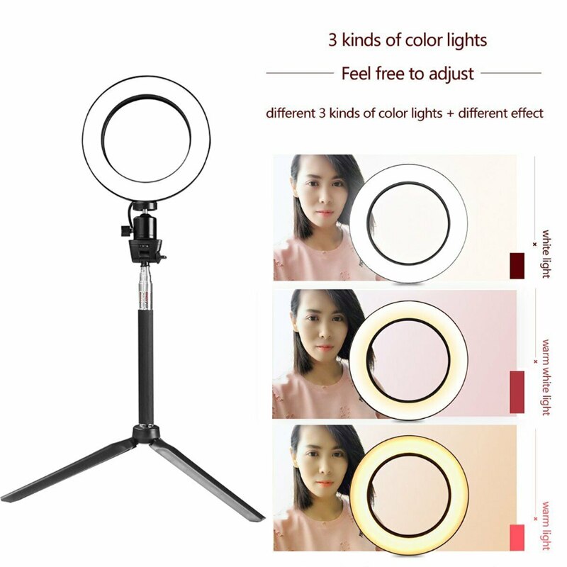 8" Photography LED Selfie Ring Light Dimmable... – Vicedeal
