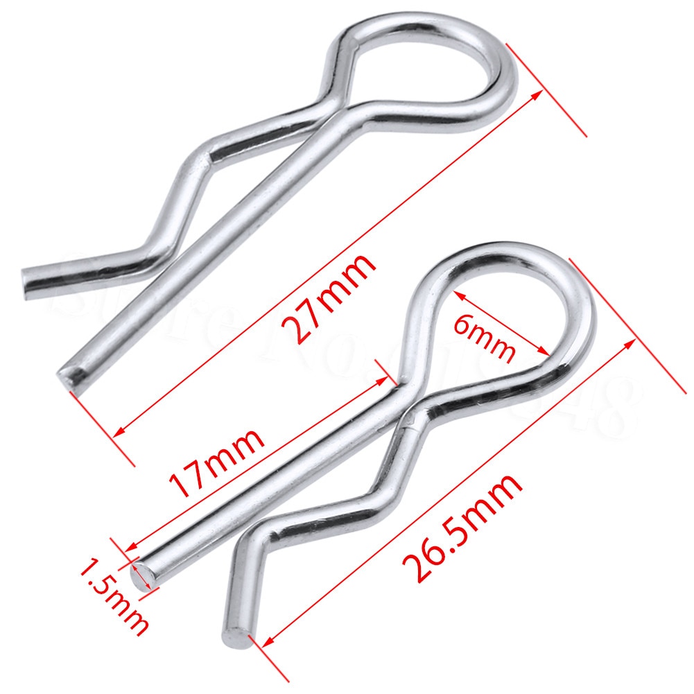 50pcs Large RC Body 1/8 Clips Pins Metal For Truck... – Grandado