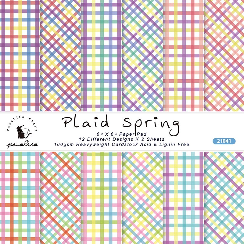 Kljuyp 24 Sheets 6 "X6" Basic Plaid Papi... – Vicedeal