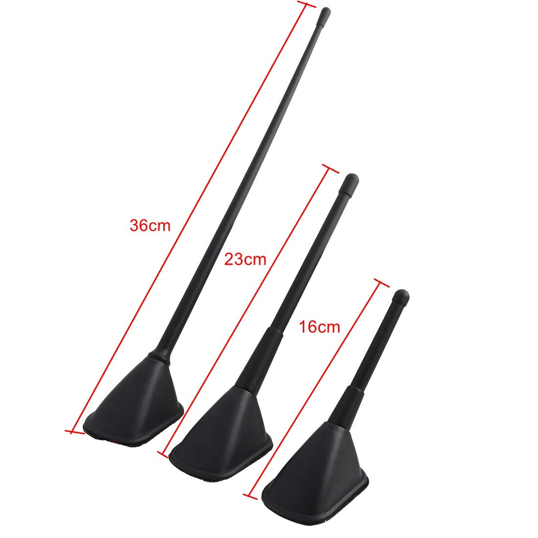 X Autohaux 3 In 1 Auto Dak Decoratieve Antenne Zwa... – Grandado