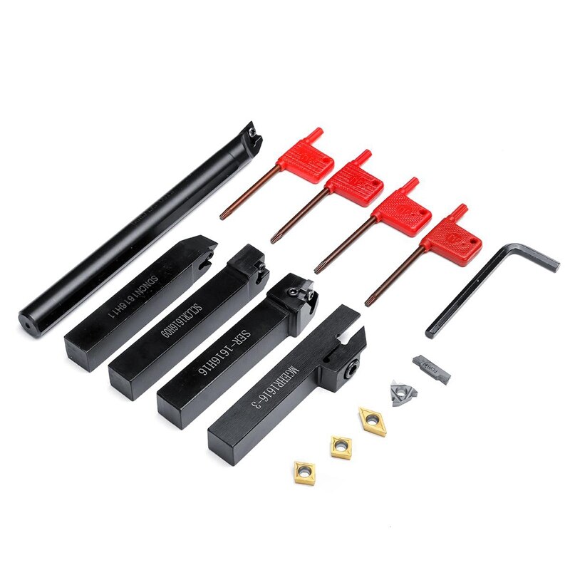 5Pcs 16mm Lathe Turning Tool Holder Boring Bar Lat... – Grandado