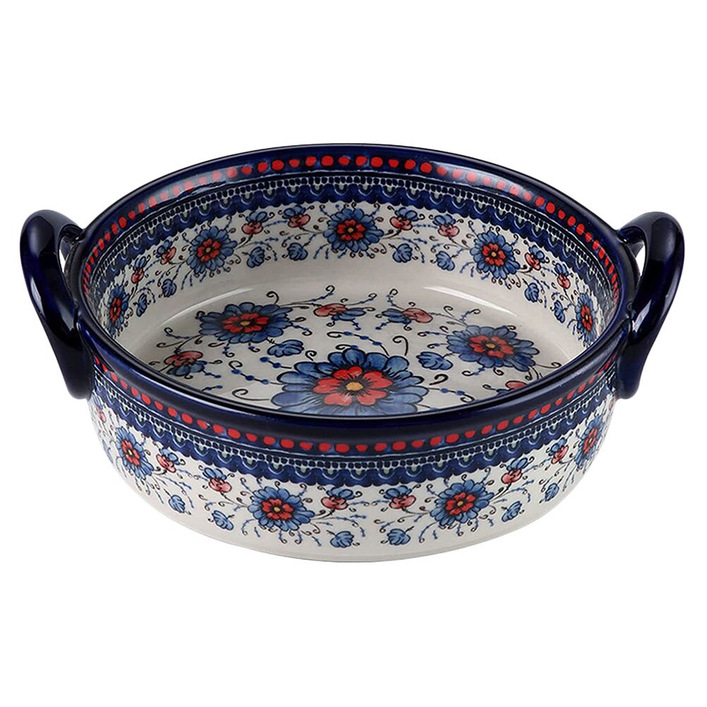 Baked Rice Serving Bowl Double Handle Ceramic Bake... – Grandado