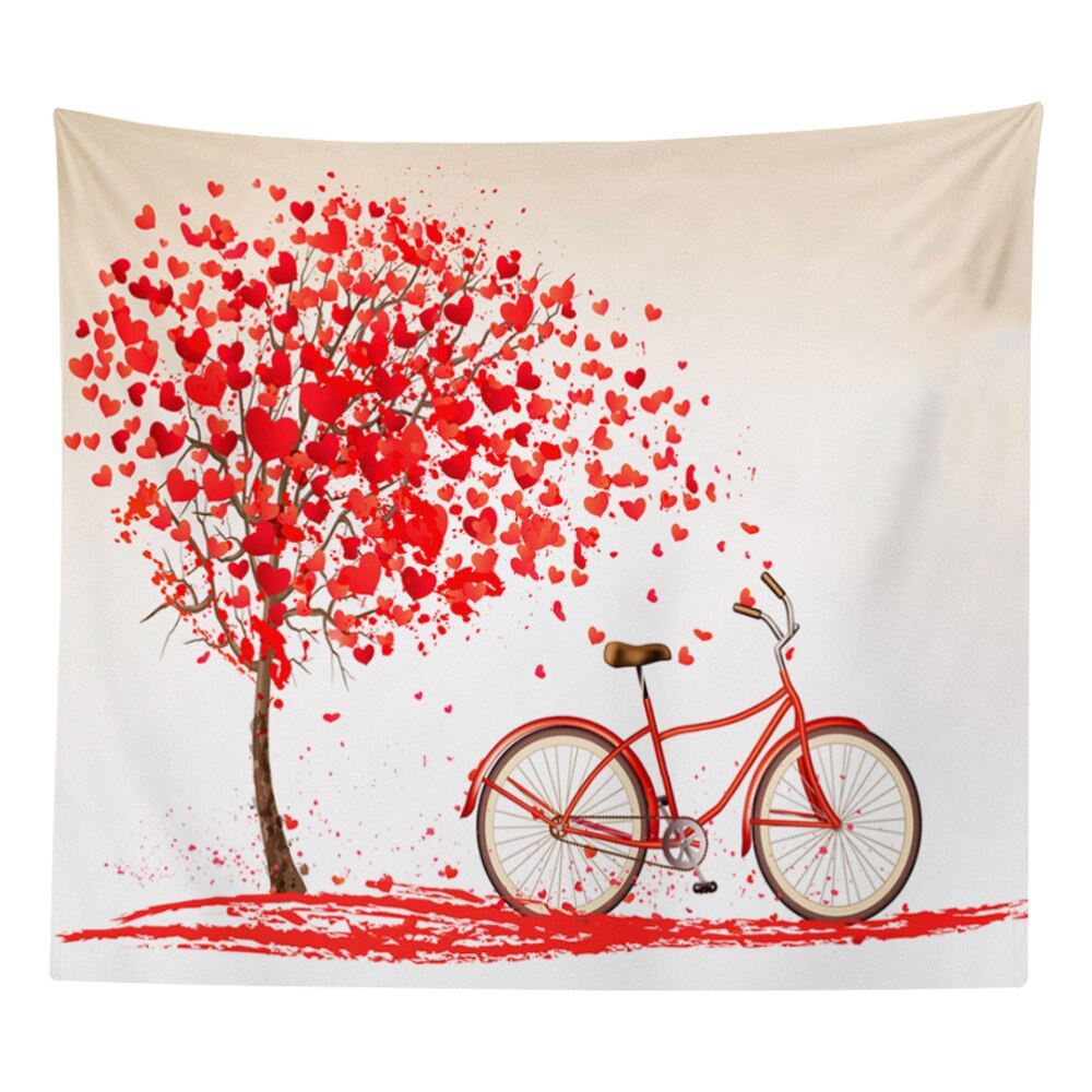 Heart Tree Pattern Tapestry Romantic Valentine's D... – Grandado