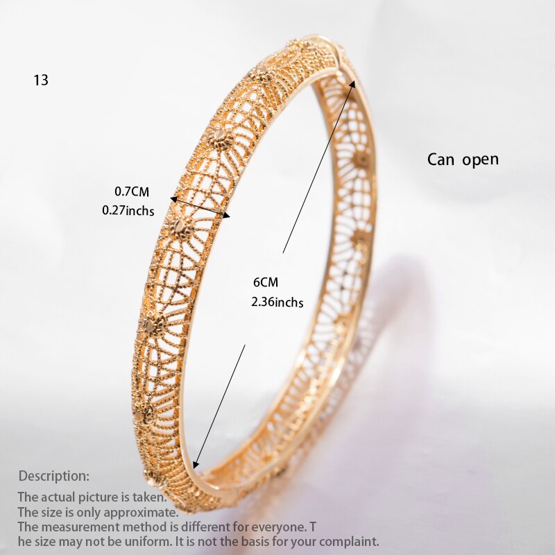 1Pcs Dubai Gold Color bangles for women Wedding Br... – Grandado