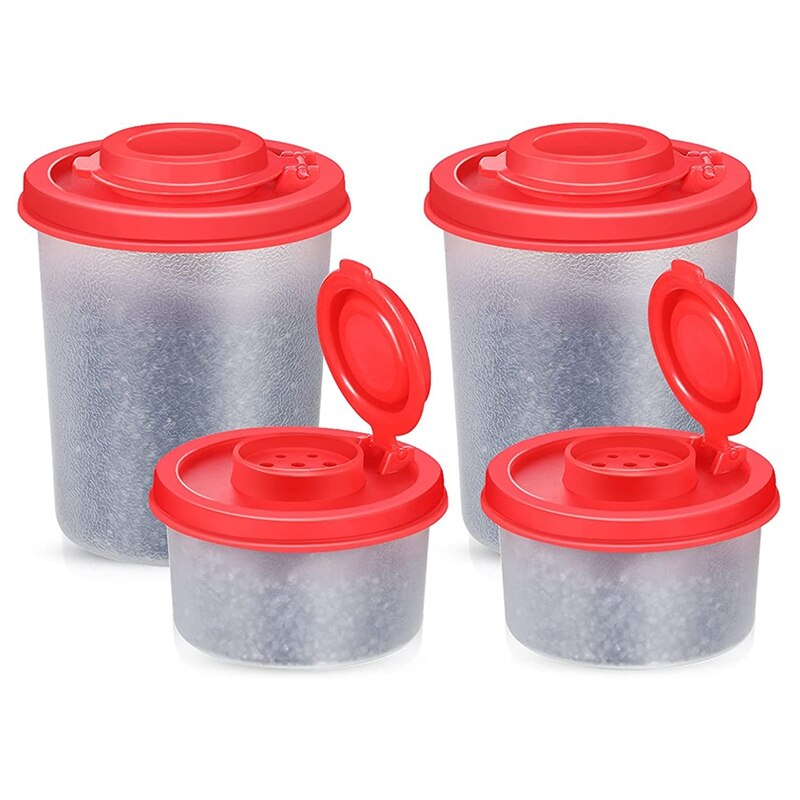 4 Pieces Salt And Pepper Shakers Spice Containers ... – Grandado