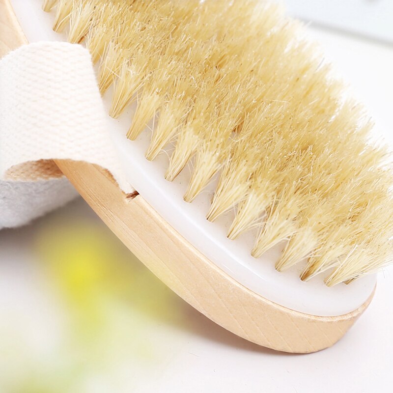 Natural Bristle Bath Brush Without Handle Wooden T... – Grandado
