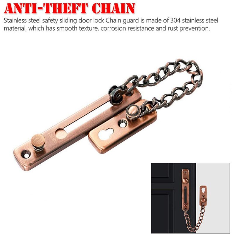 2 Pack Door Chain Lock, Security Chain Guard with ... – Grandado