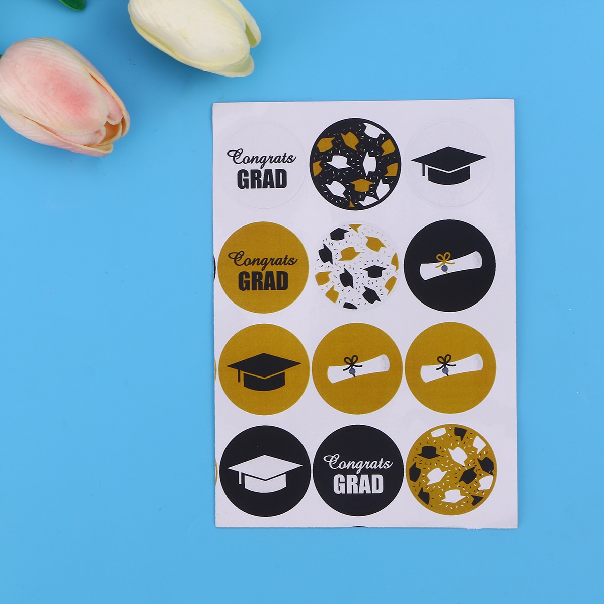 10sheets/Pack Round Labels Graduation Theme Patter... – Grandado