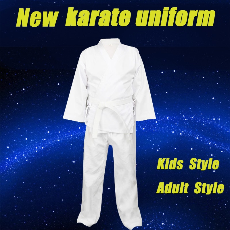 Adults&Kids Male female cotton white Karate Un... – Grandado