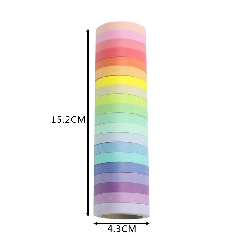 1Set Rainbow Color Washi Tape Scrapbooking Tools D... – Grandado