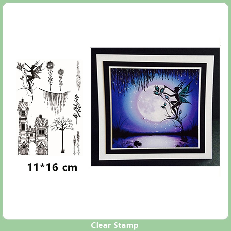 Castle and Fairy Clear Stamps for DIY Scrapbooking... – Grandado