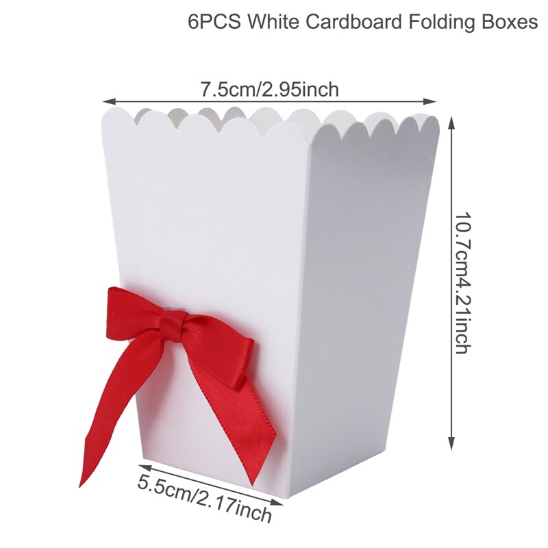 6pcs Mini Paper Popcorn Boxes with Bow Pop Favors ... – Vicedeal