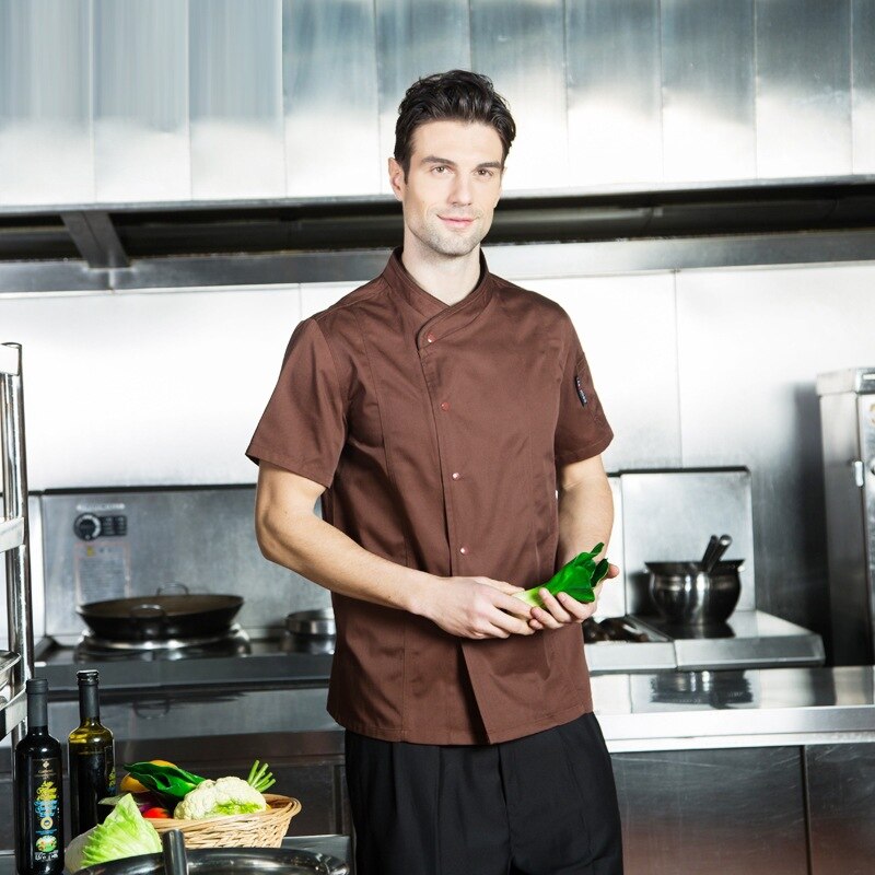 Roupa de verão, uniforme de chef, jaqueta, restaur... – Vicedeal