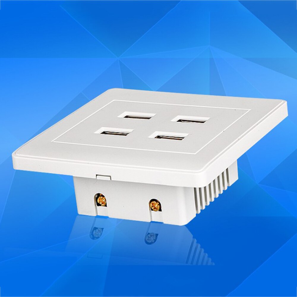 4 Port USB Wall Charger Plate Coupler Outlet Power... – Grandado