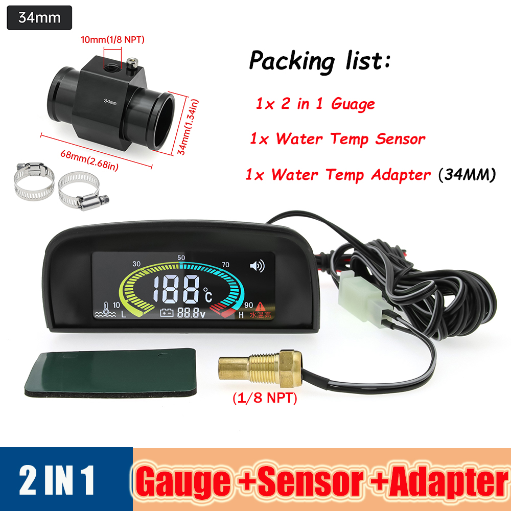2 Functions Universal Car Truck Water Temperature... – Grandado