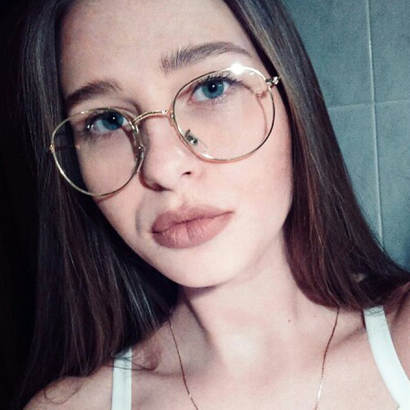2022 Woman Glasses Optical Frames Metal Round Glas... – Grandado