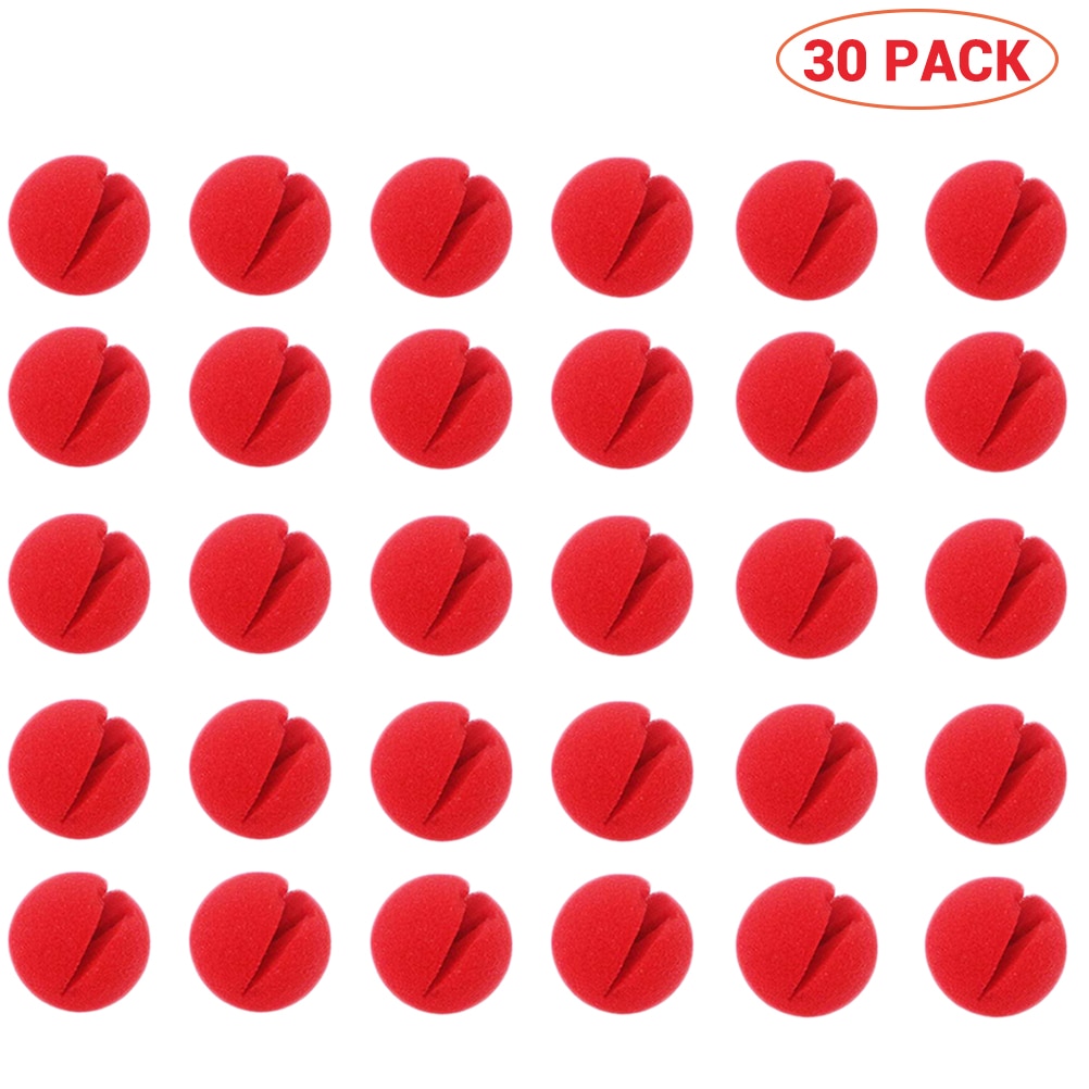 30Pcs/pack Red Clown Noses Foam Clown Noses Cospla... – Vicedeal