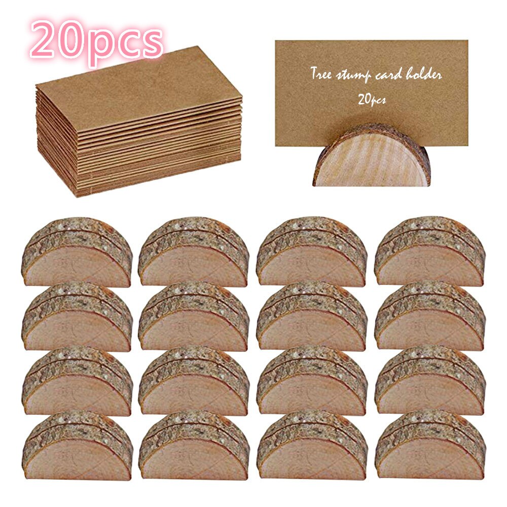 20pcs Wooden Table Holder and Folding Cardboard Pl... – Vicedeal