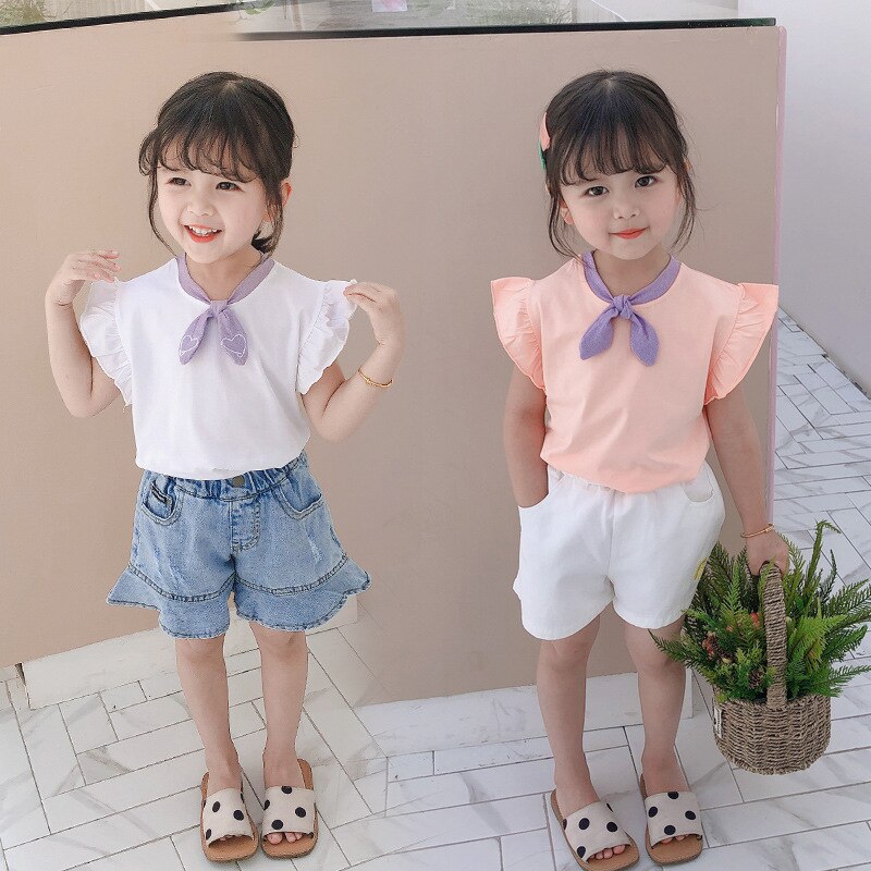 Girls Clothing Sets Summer Vest Two Piece Sleevele... – Vicedeal