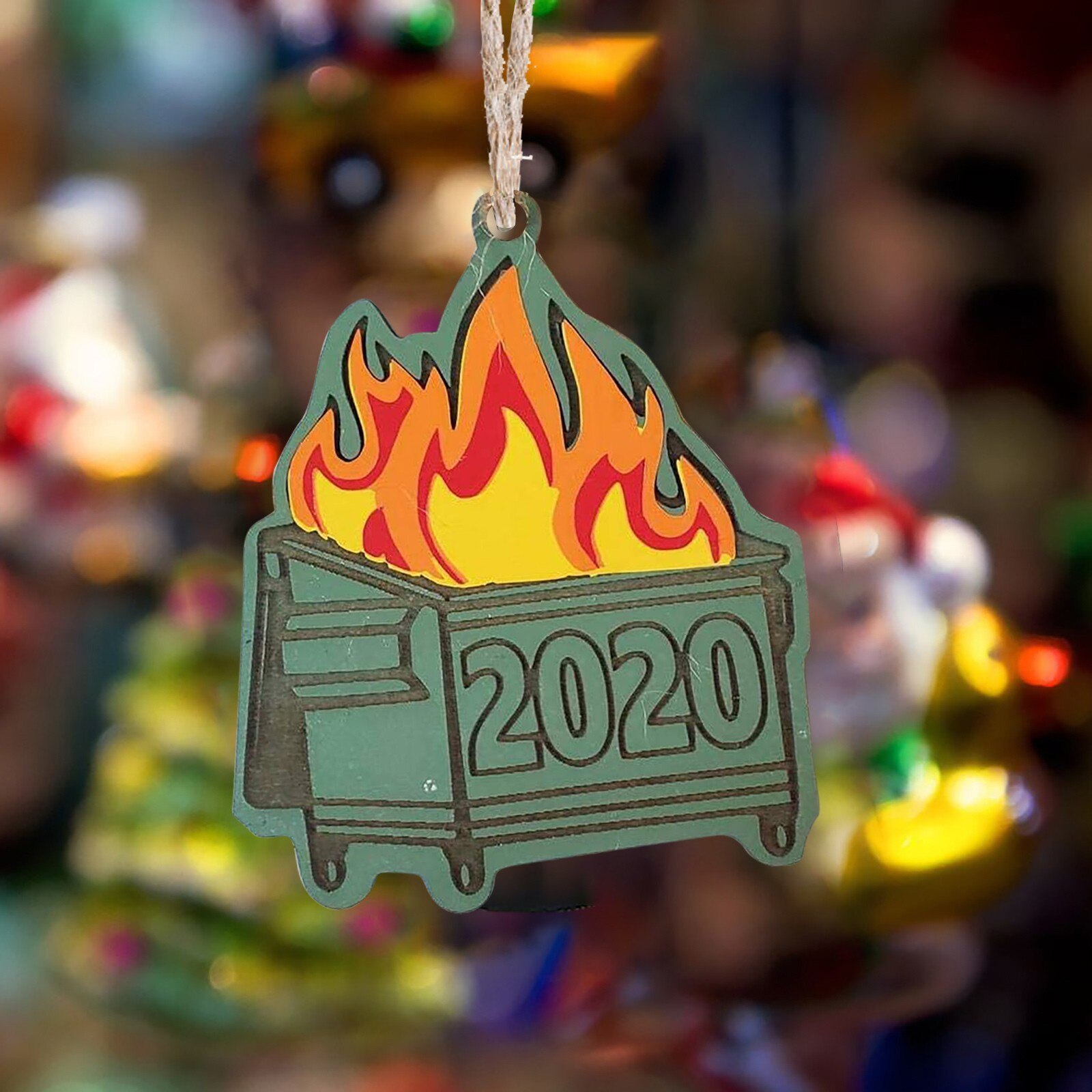 Dumpster Fire Christmas Ornament Christmas Tree Wo... – Grandado