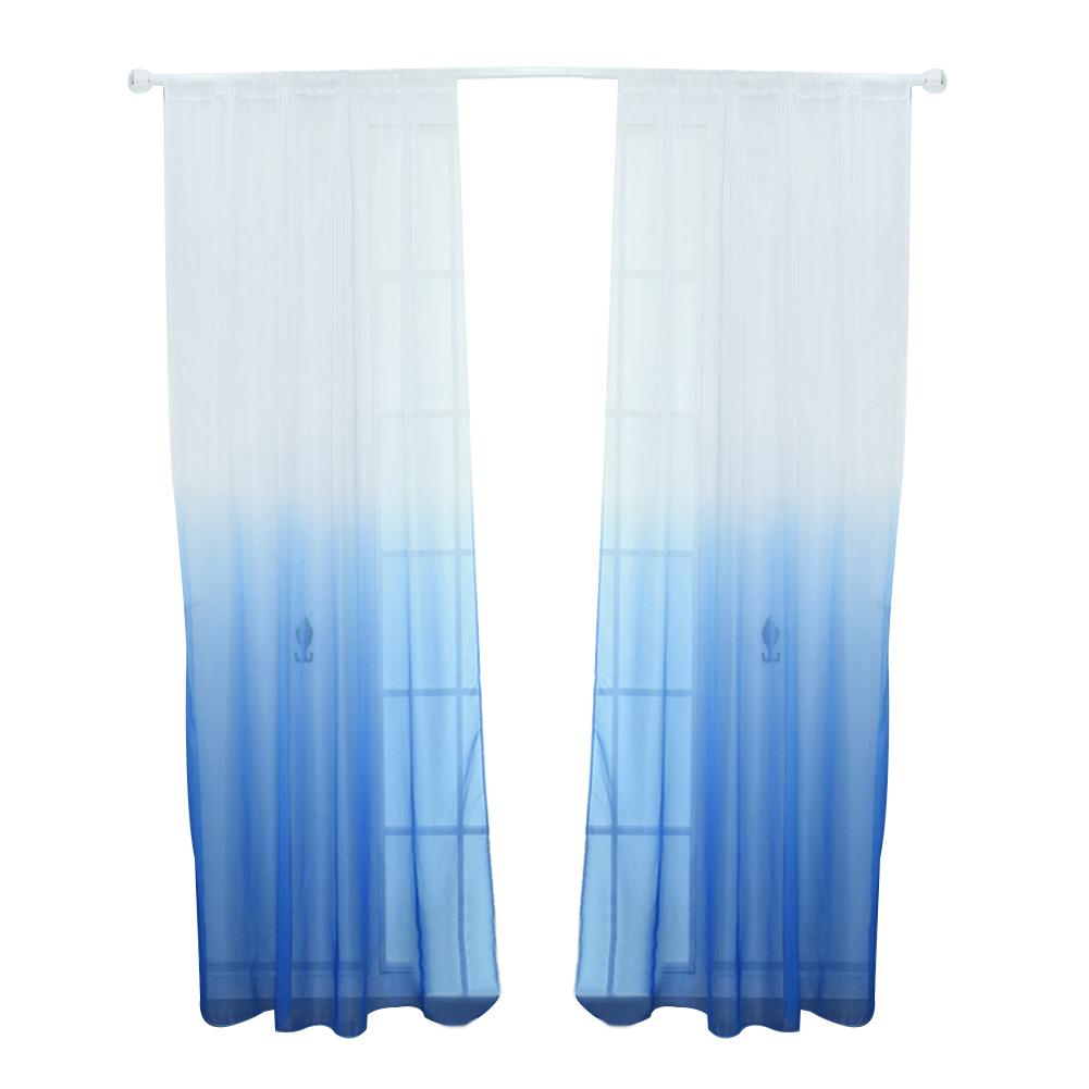 Modern Gradient Color Window Tulle Curtain Sheer D... – Vicedeal