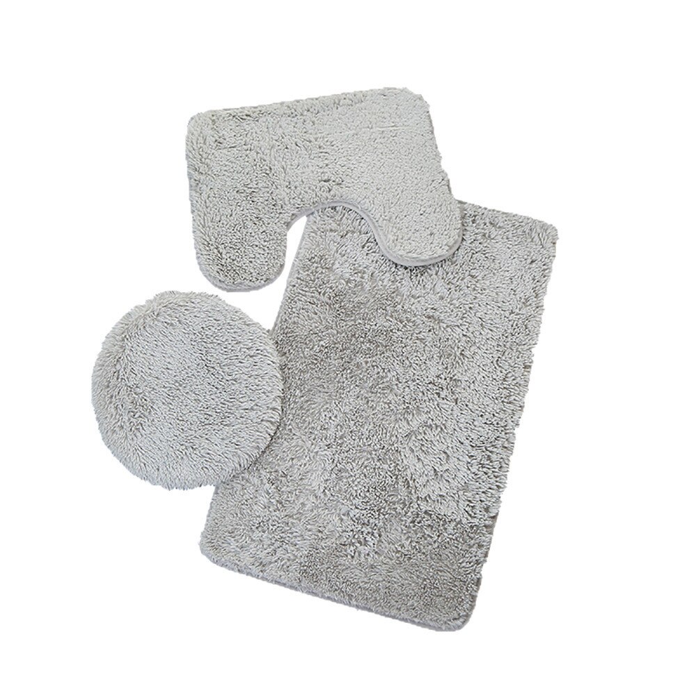 3Pcs/a set Bath Mat Plush Floor Rug Toilet Non-sli... – Grandado