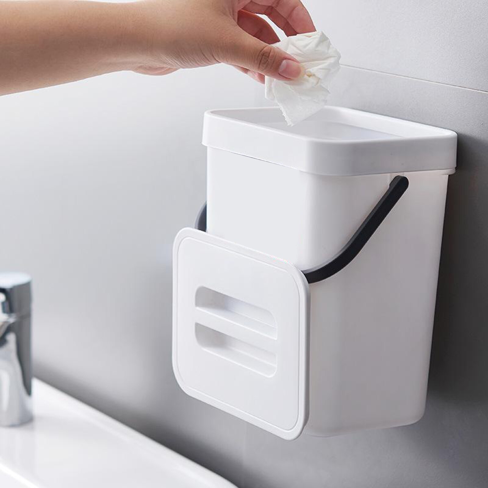 ing Trash Can Small Kitchen Waste Bin Cabinet Mini... – Grandado