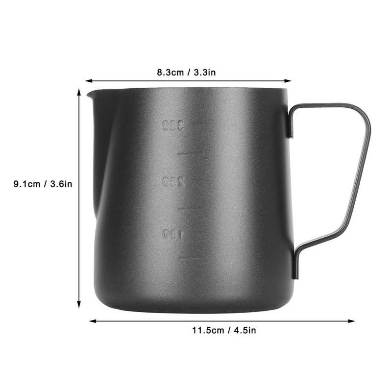 350ml 600ml Milk Frothing Cup Pitcher with Dual Sc... – Grandado