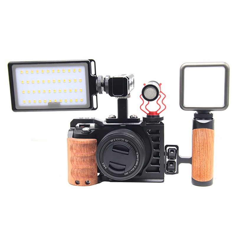 Camera Cage With Wooden Aluminum Alloy DSLR Camera... – Grandado