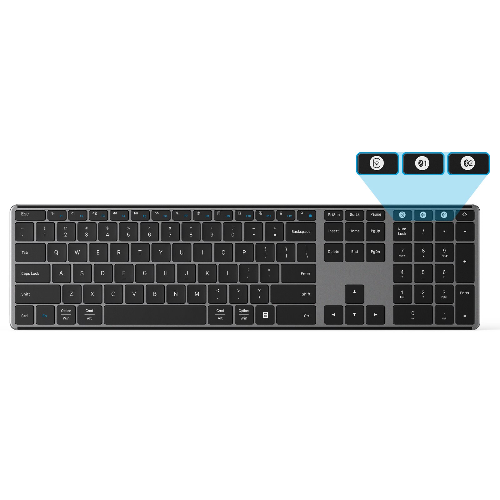 Multi Device Bluetooth Keyboard for Mac OS Windows... – Grandado