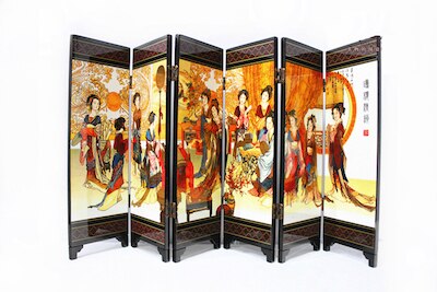 Office Table MINI Folding Screens 6 Joined Panels ... – Grandado