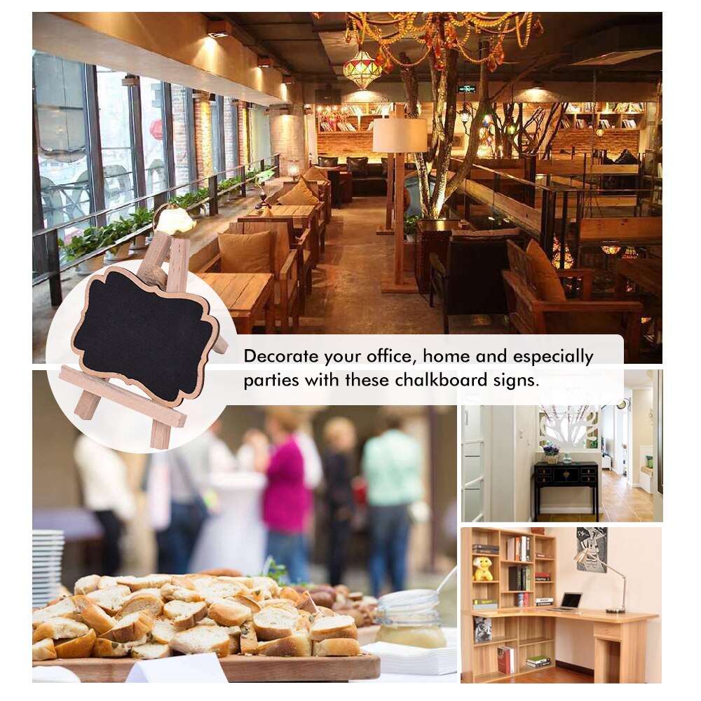 Wooden Craft Small Chalkboard Signs with Easel Sta... – Vicedeal