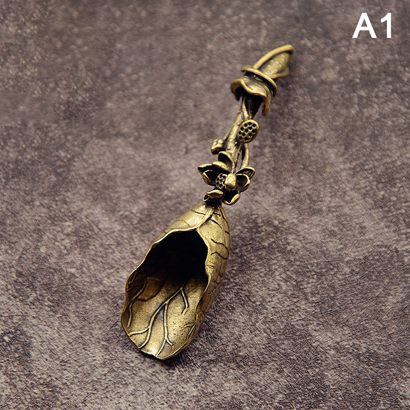 Brass Copper Tea Spoons Sugar Shovel Lotus Root Te... – Vicedeal