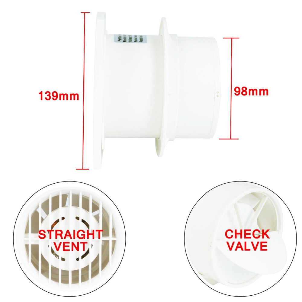 Hon&Guan 4'' Silent Air Extractor for Bathroom Bat... – Grandado
