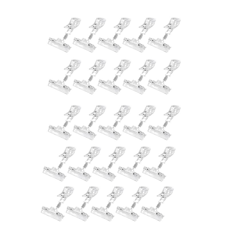 25 Pack Plastic Merchandise Sign Clip Rotatable Cl... – Grandado