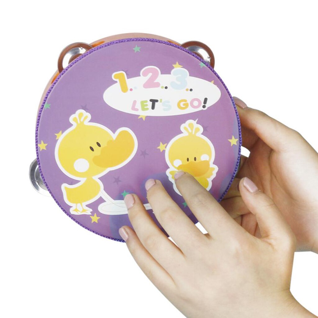 Wooden Cute Tambourine Hand Percusion for Baby Tod... – Grandado