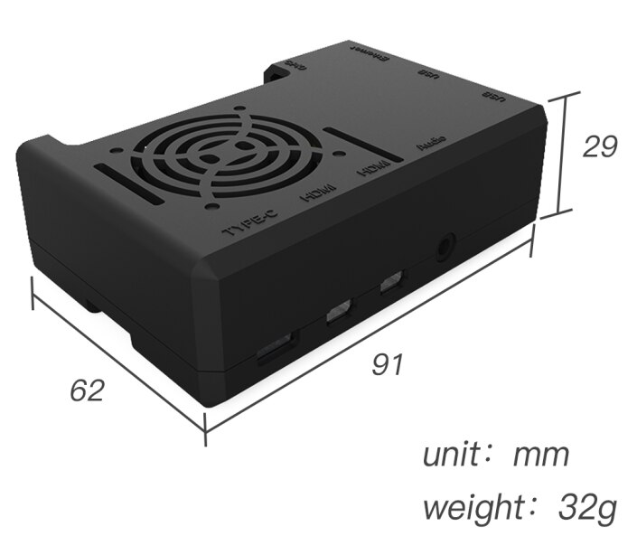 Carcasa Raspberry Pi 4 Carcasa ABS 2 colores para ... – Grandado