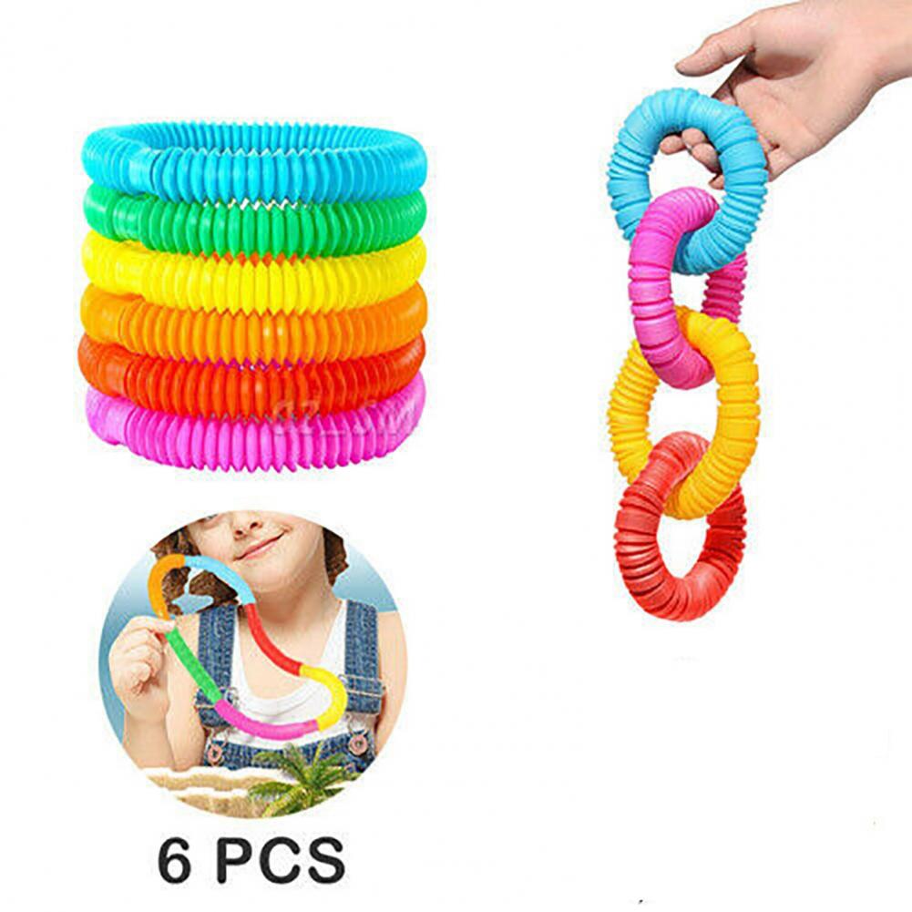 6Pcs Flexible Tube Toys Sensory Tactile Stimulatio... – Grandado