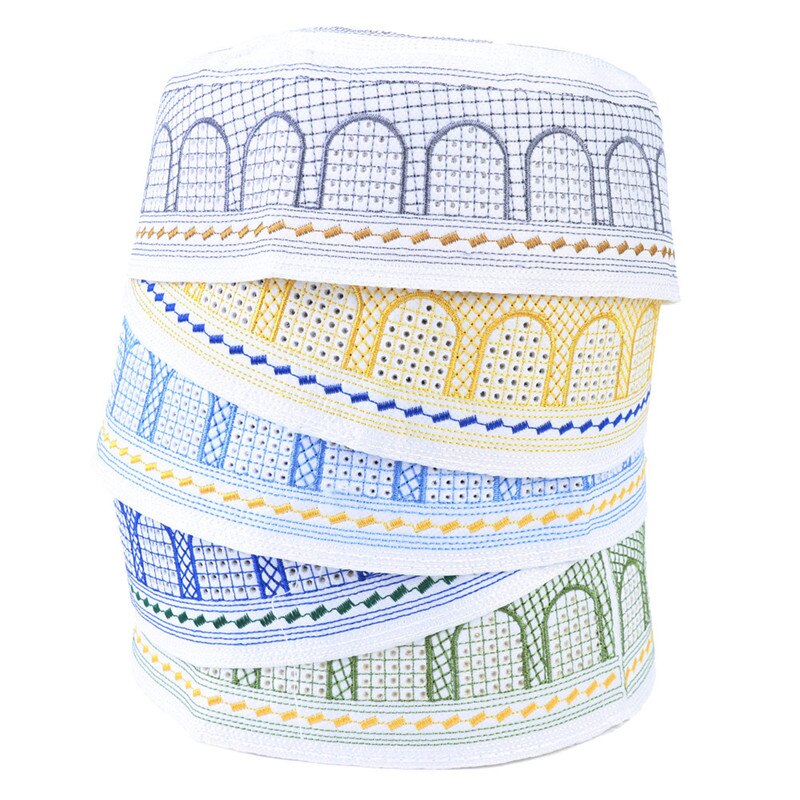 1PC Muslim Hats Cotton Embroidery Arab Men Prayer ... – Grandado 1PC Muslim Hats Cotton Embroidery Arab Men Prayer ... – Grandado