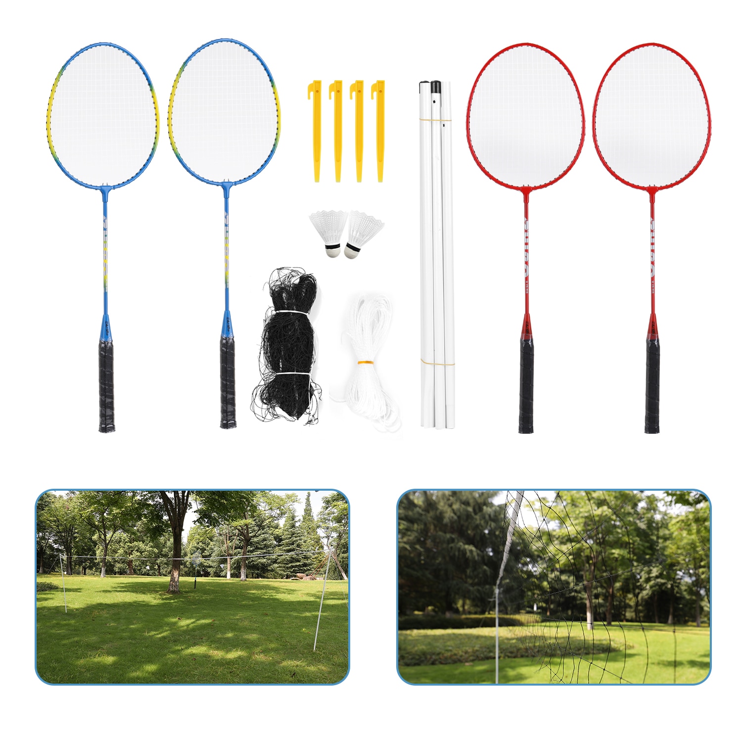 Sport Badminton Set Voor 4 Persoon Badminton Racke... – Grandado