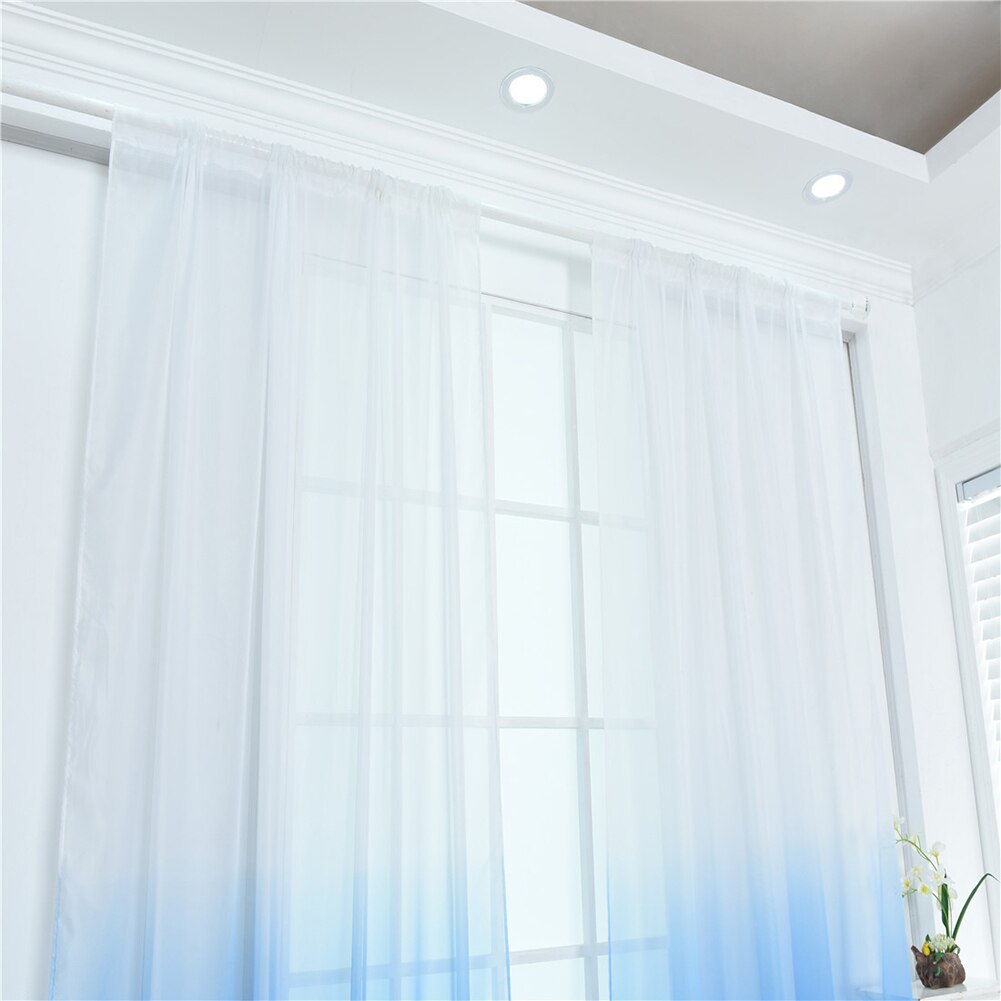 Modern Gradient Color Window Tulle Curtain Sheer D... – Grandado