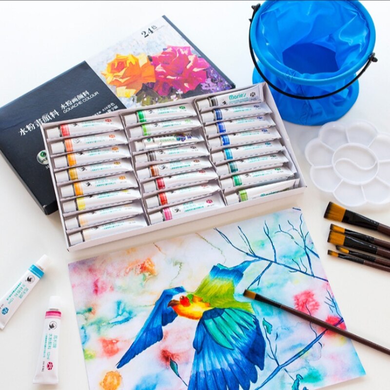 Gouache Paint Set Beginner Tool Children Horsepowe... – Grandado