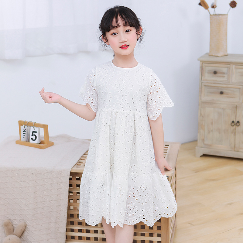 Wit Kant Hol Uit Jurk Voor Wedding Party Meisjes P... – Vicedeal