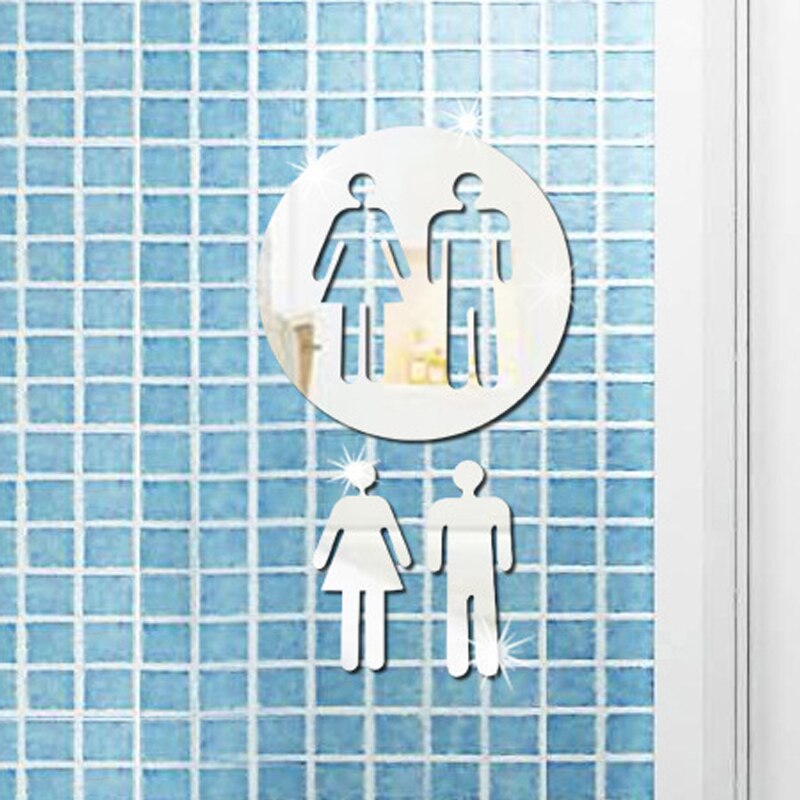 1Set WC Toilet Entrance Sign Door Stickers Mirror ... – Vicedeal
