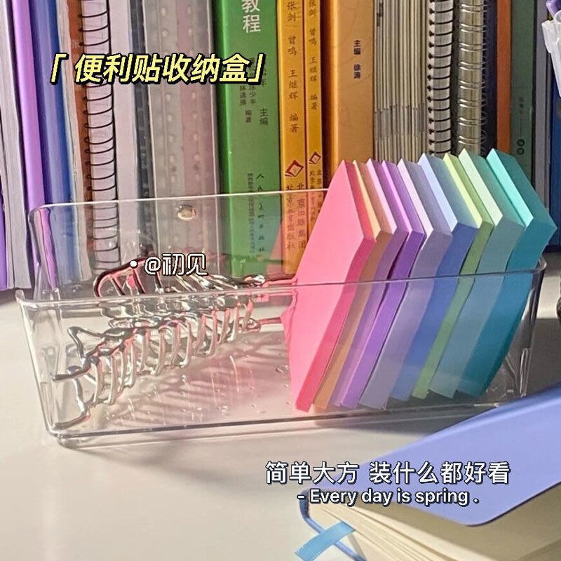 Japanese Stationery Notes Transparent Storage Box ... – Grandado