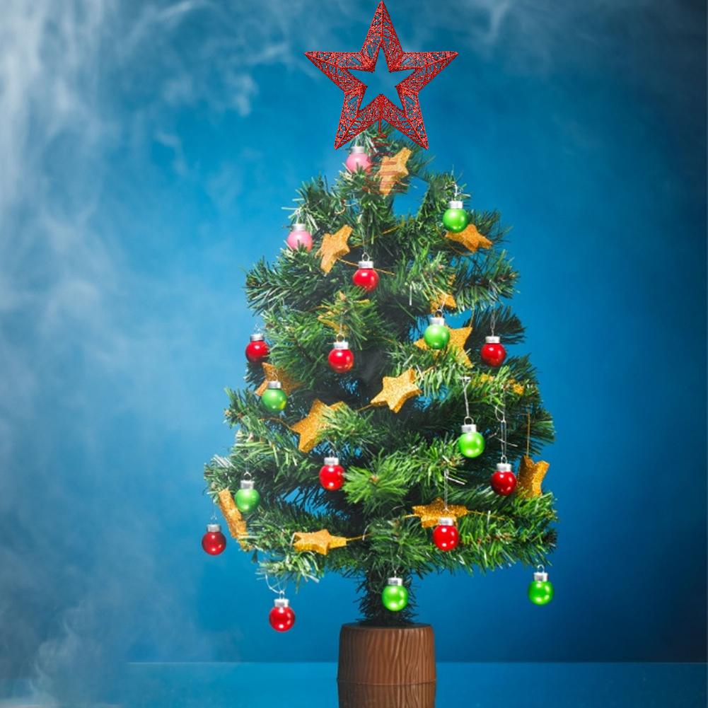 Chirstmas Tree Topper Star Gold Silver Red Tree To... – Grandado