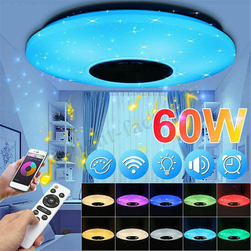 Smart led ceiling Light RGB Dimmable 36W 60W APP c... – Grandado