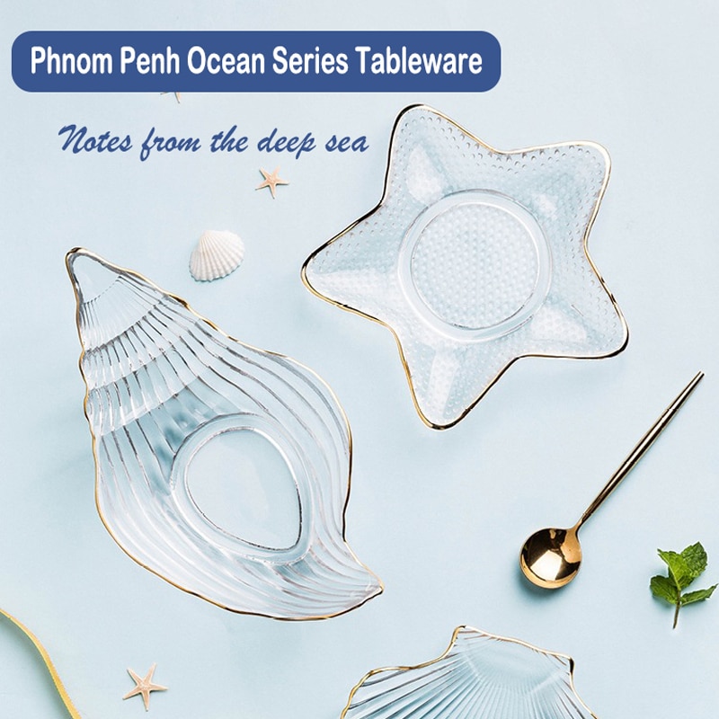 Phnom Penh Transparent Glass Dinnerware Dinner Pla... – Grandado