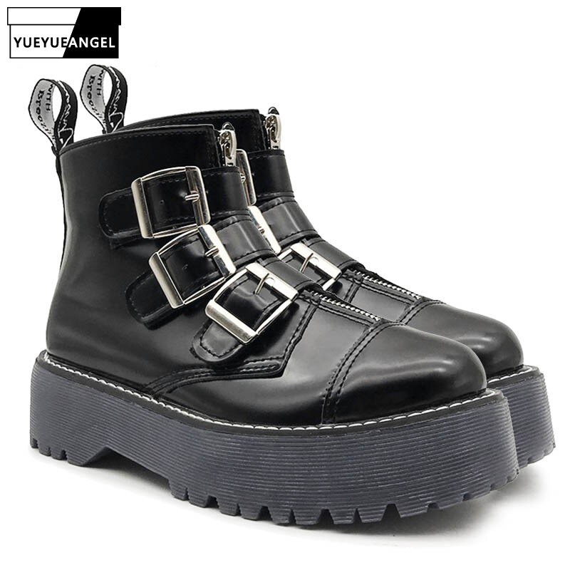 Dame gotisk rock platform sko retro kvinde motorcy... – Grandado